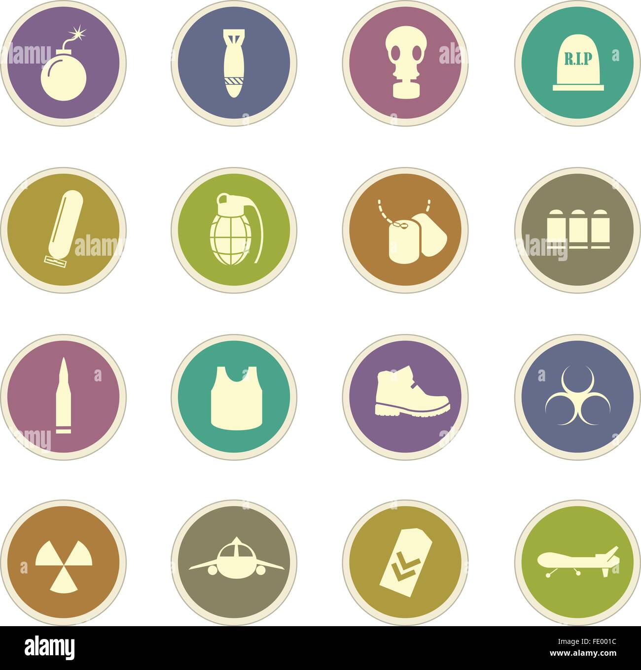 Military and war icons Stock Vector Image & Art - Alamy