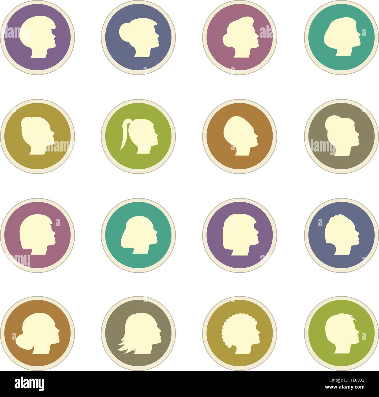 Woman icons set Stock Vector Image & Art - Alamy