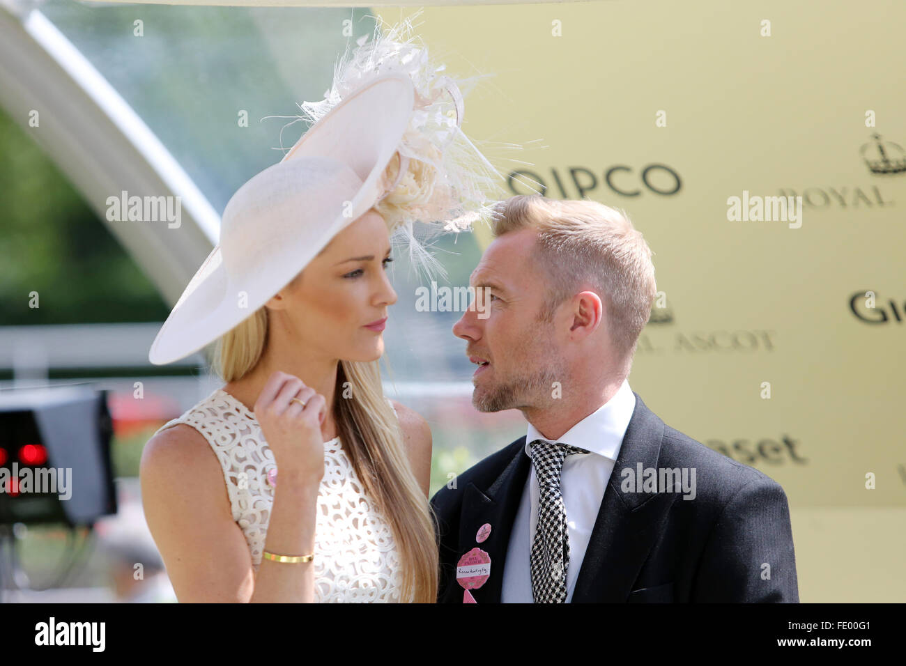 Ascot, United Kingdom, musician Ronan Keating and his wife Storm ...