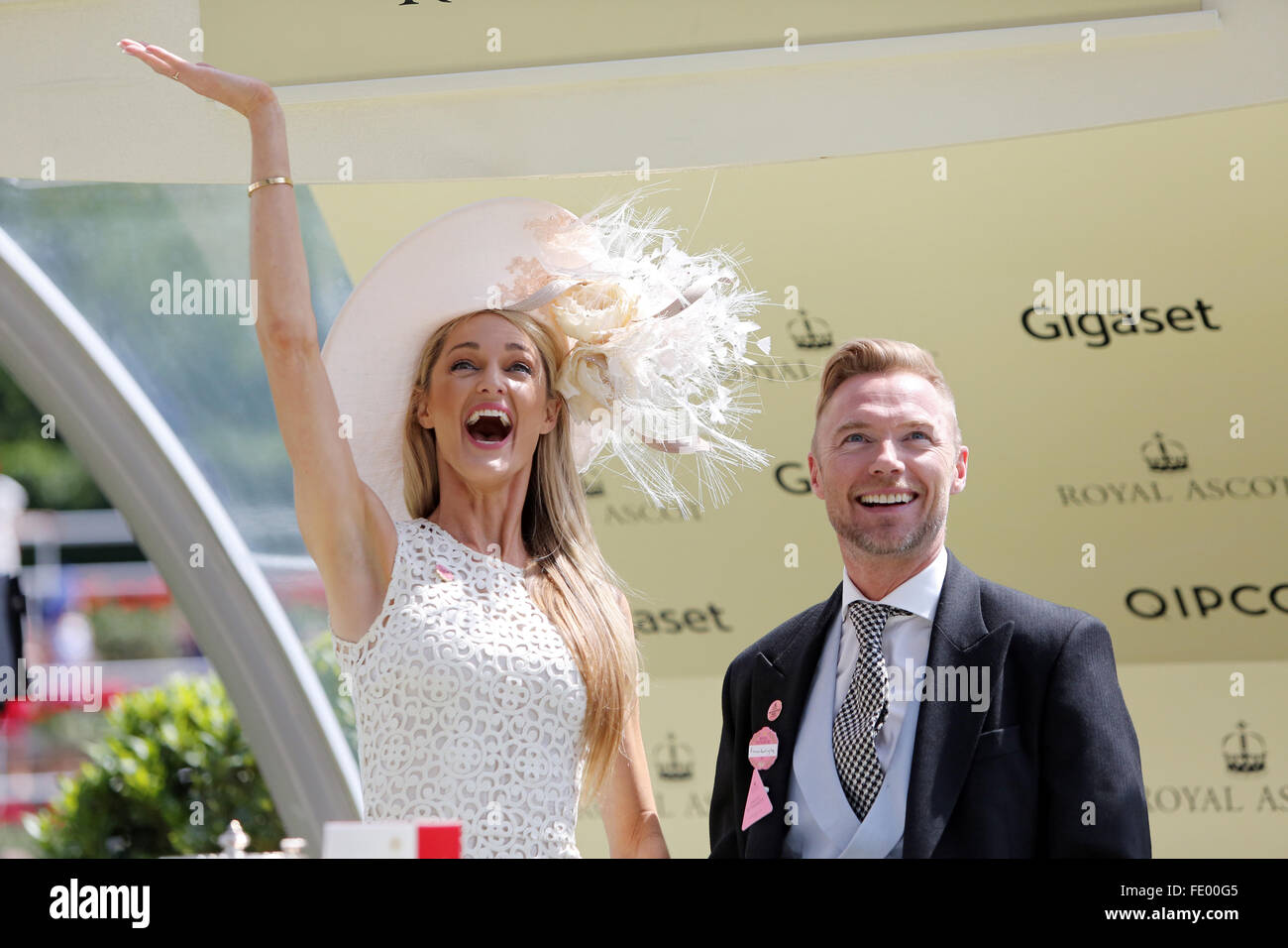 Ascot, United Kingdom, musician Ronan Keating and his wife Storm ...