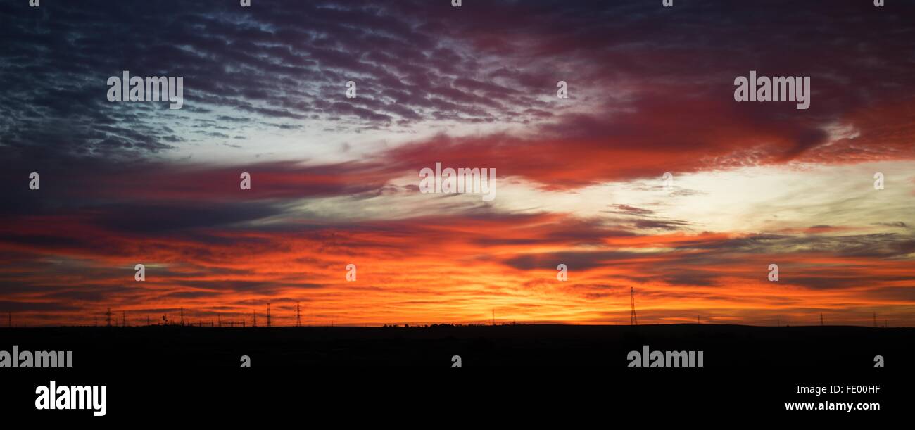 South Australia sun rise 2016 beautiful orange and reds Stock Photo - Alamy