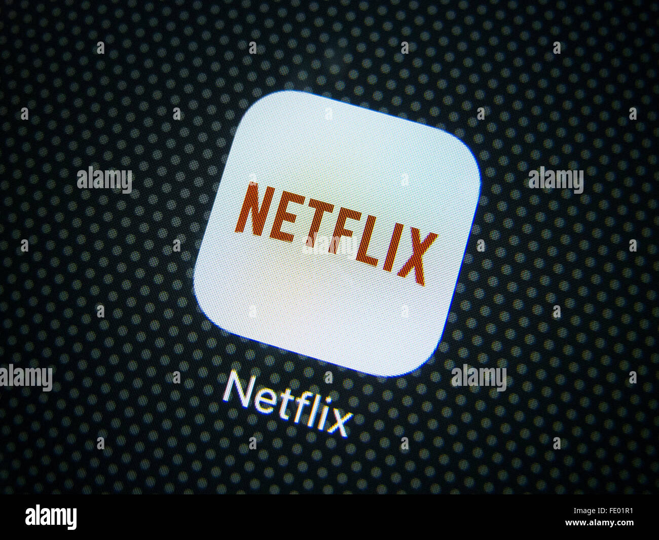 Logo of Netflix on-demand Movie and TV streaming service app on iPhone ...