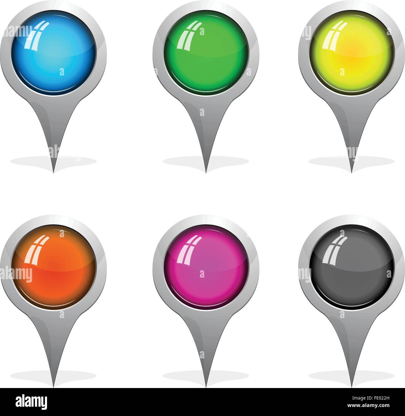 set of map pointers Stock Vector Image & Art - Alamy