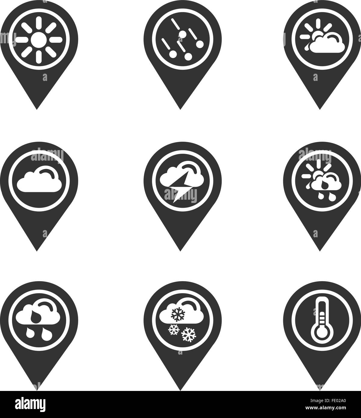 Weather map pointer Stock Vector Image & Art - Alamy