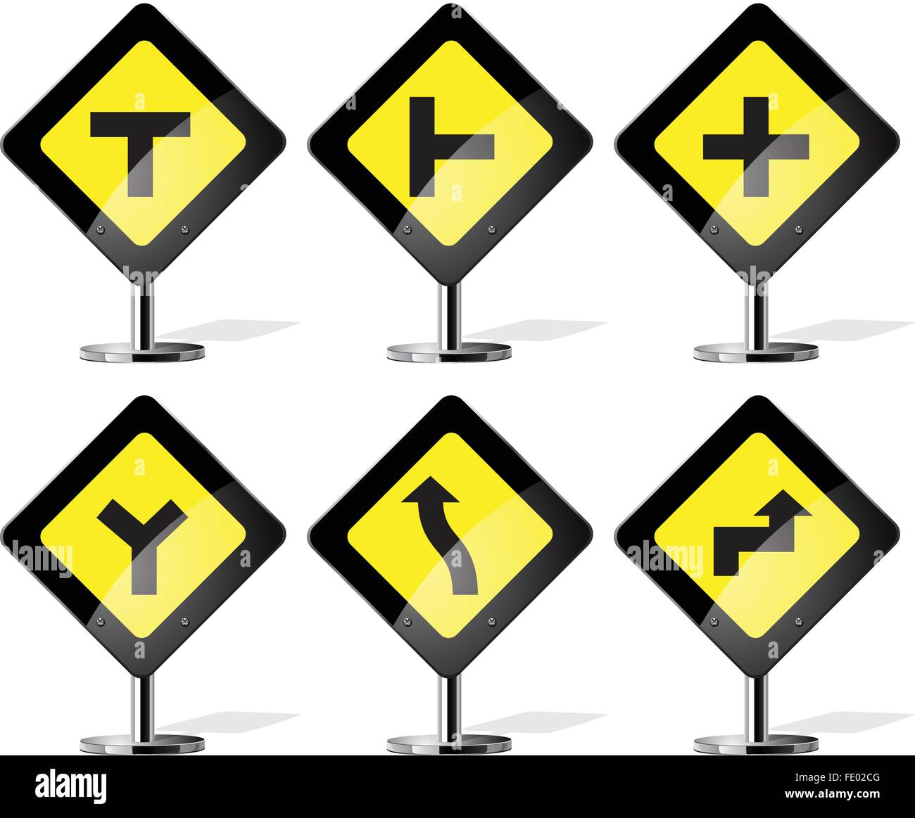 Traffic signs two way Stock Vector Images - Alamy