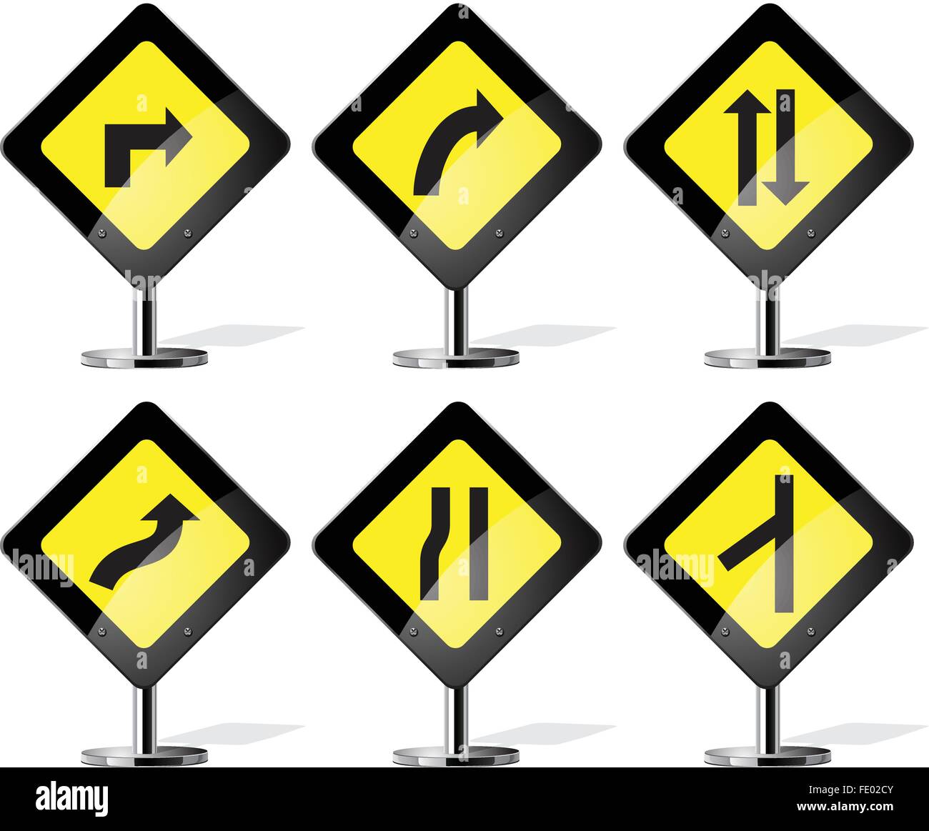 Yield roundabout traffic signs hi-res stock photography and images - Alamy