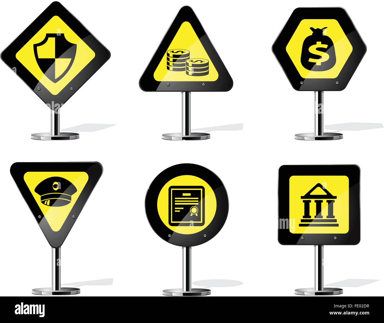 Road Sign Icons Stock Vector Image & Art - Alamy