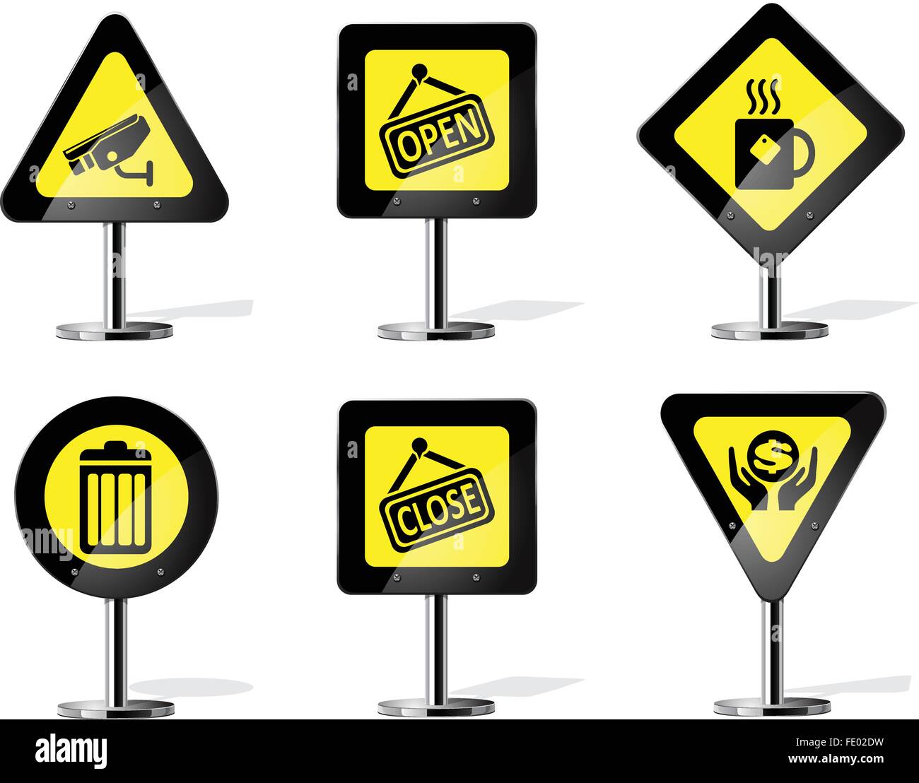 Dollar sign and road sign Stock Vector Images - Alamy