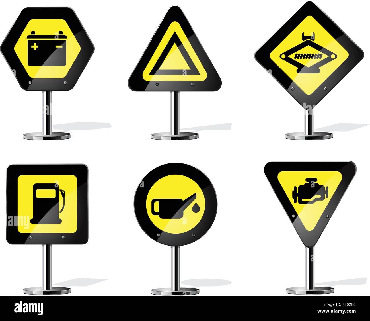 Road Sign Icons Stock Vector Image & Art - Alamy