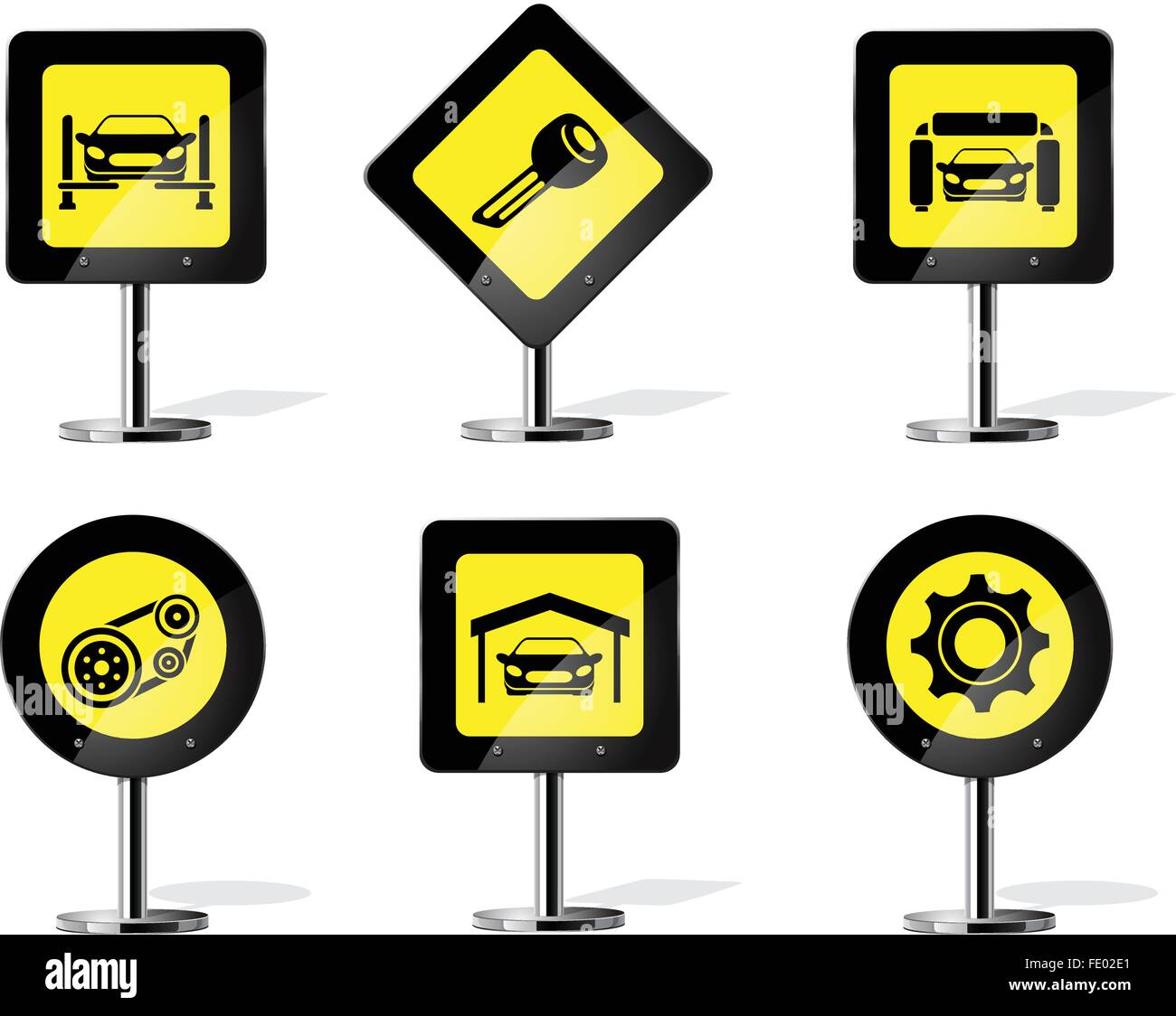 Road Sign Icons Stock Vector Image & Art - Alamy