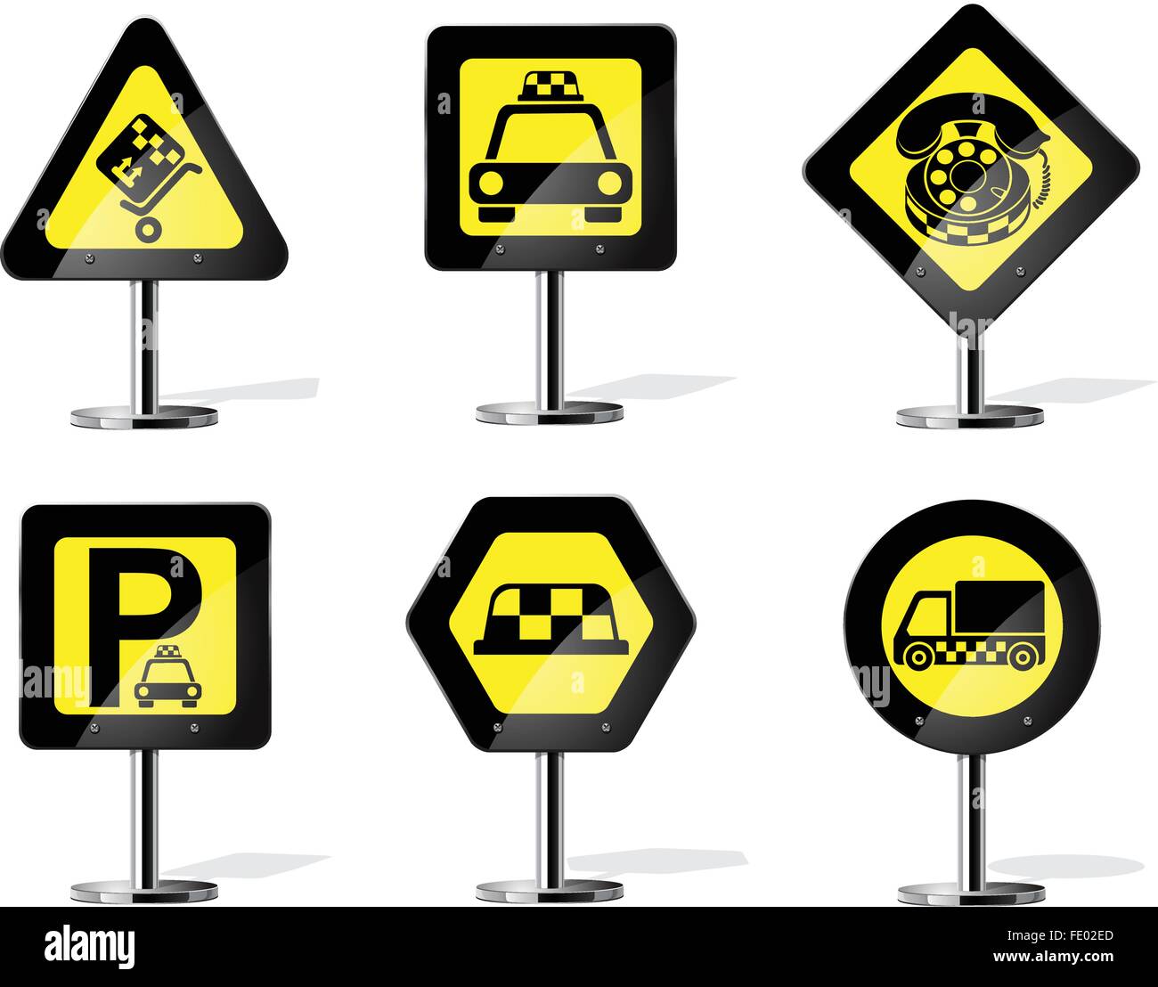 taxi services icon set Stock Vector Image & Art - Alamy