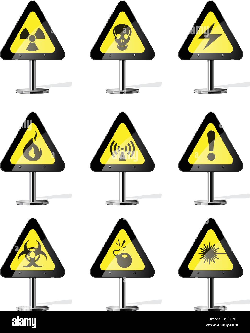 Hazard Sign Icons Stock Vector Image & Art - Alamy