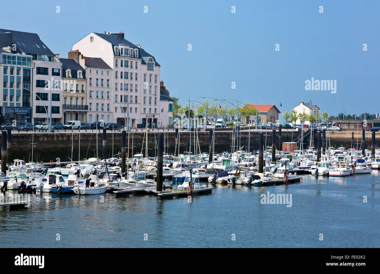 France, Normandy, boats in the Cherbourg harbor Stock Photo - Alamy