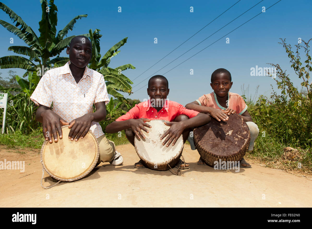 African Playing Traditional Hand Drums High Resolution Stock ...