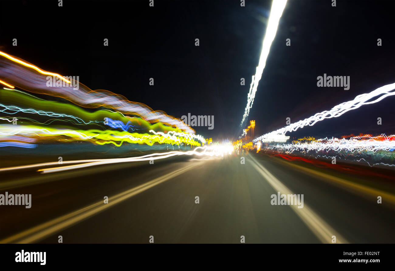 abstract tunnel motion blur background with lights Stock Photo - Alamy