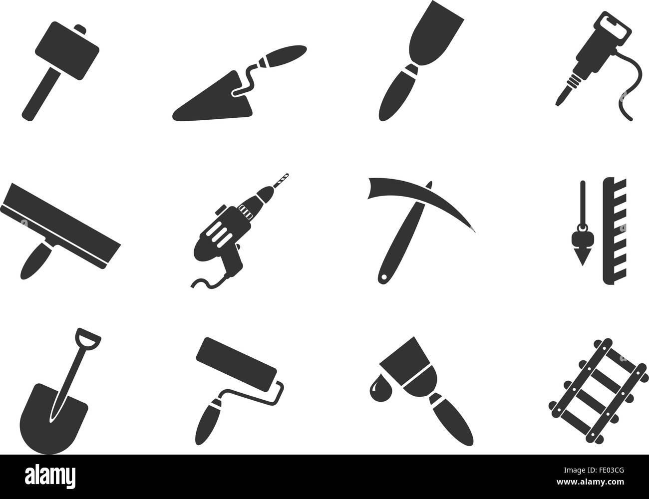 Symbols of building equipment Stock Vector Image & Art - Alamy