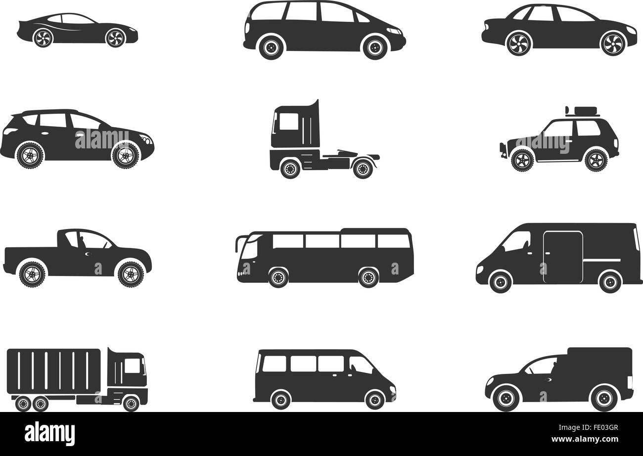Vehicles Icon Set Stock Vector Image & Art - Alamy