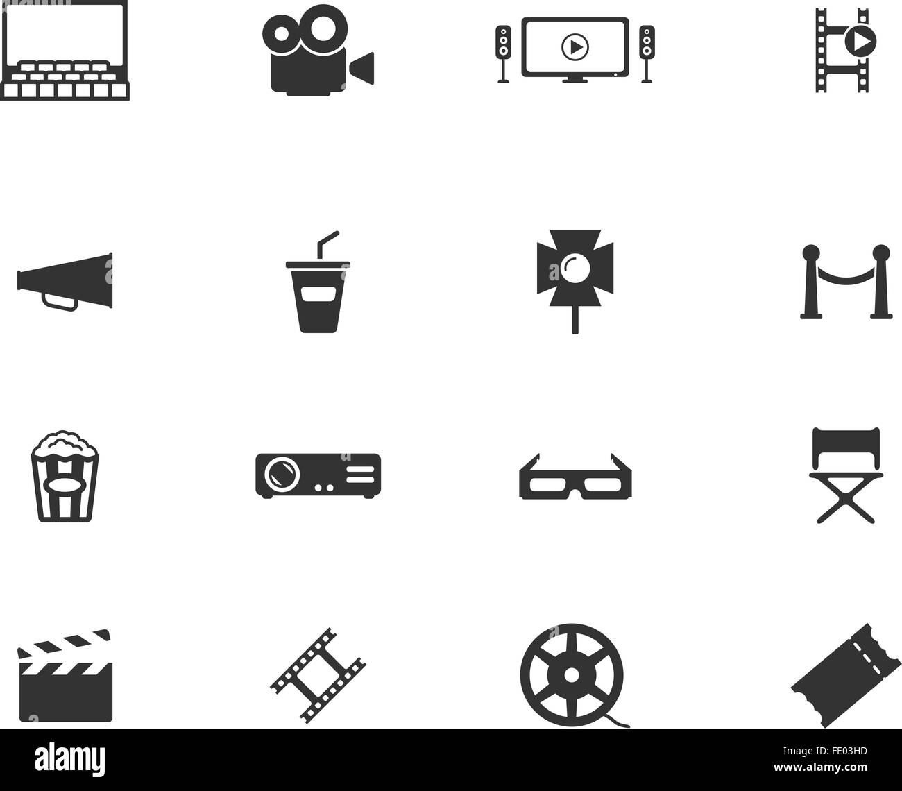 Cinema simply icons Stock Vector Image & Art - Alamy