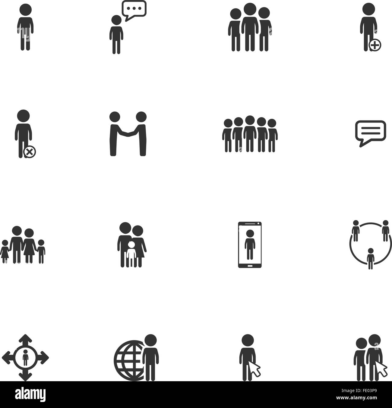 Community simply icons Stock Vector Image & Art - Alamy