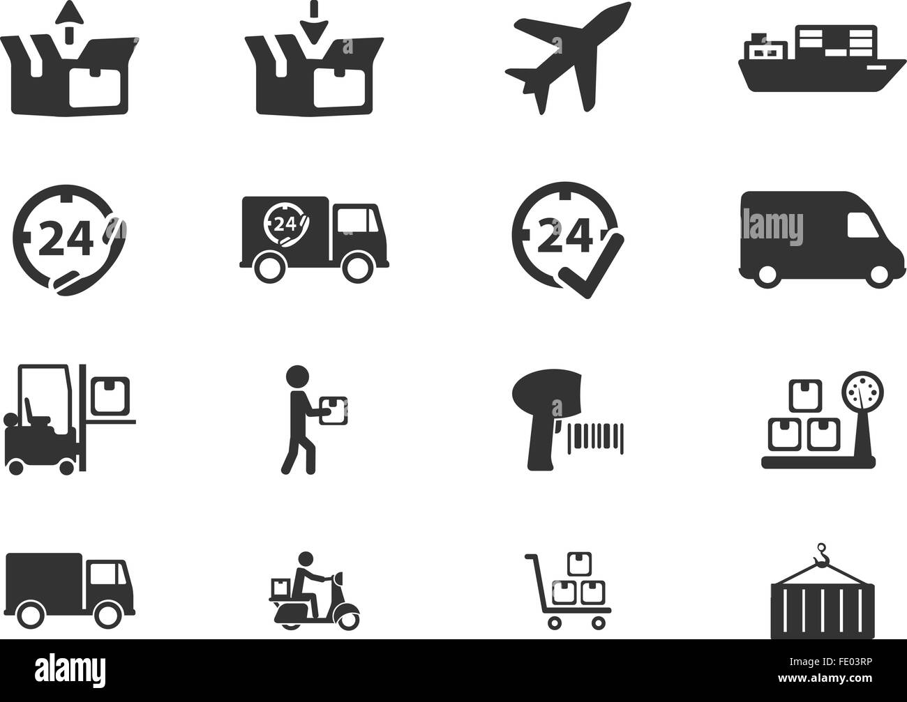 Delivery simply icons Stock Vector Image & Art - Alamy