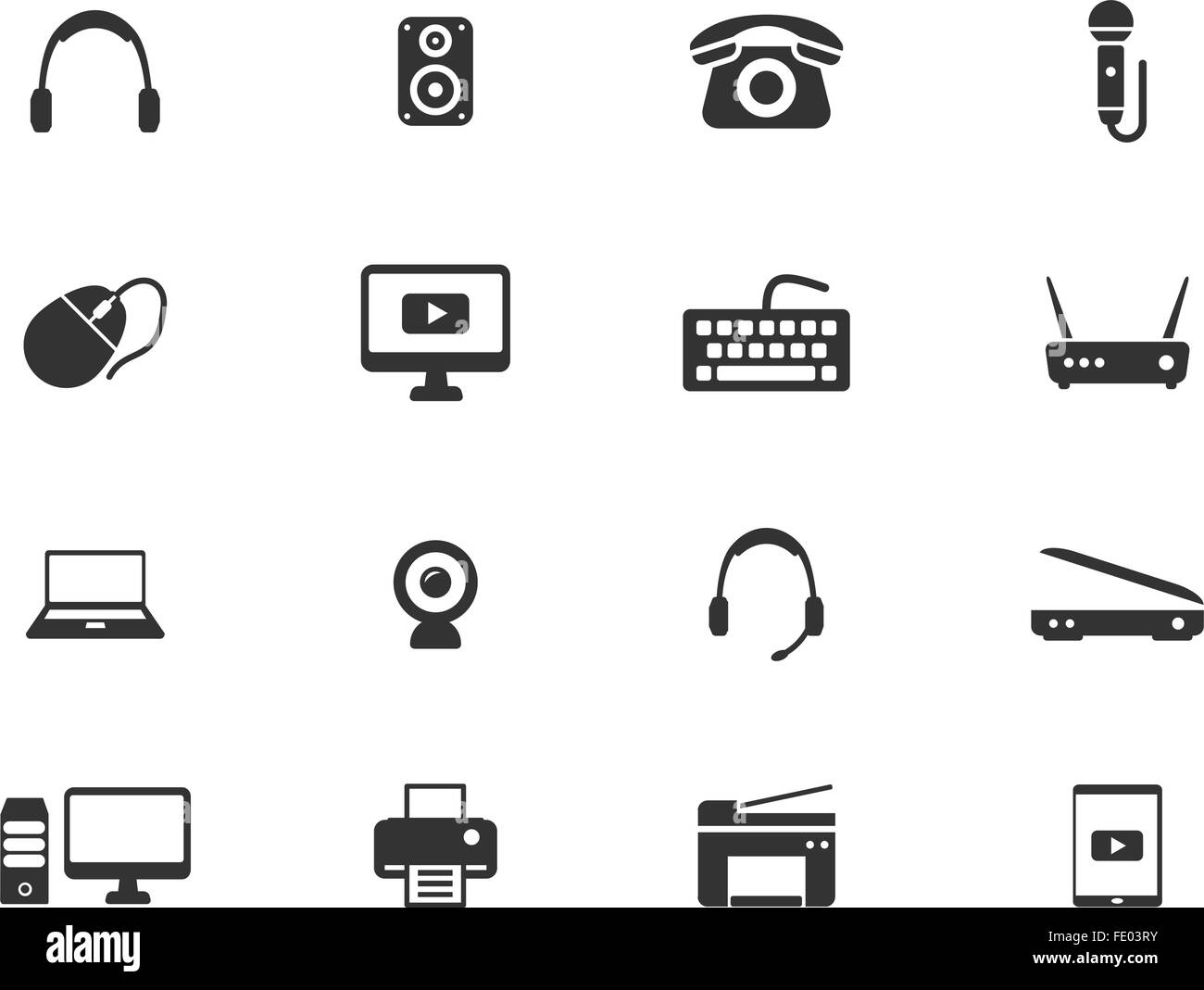 Devices simply icons Stock Vector Image & Art - Alamy