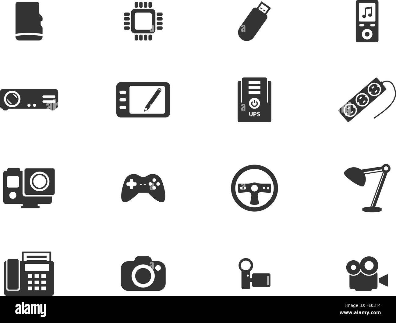 Devices simply icons Stock Vector Image & Art - Alamy