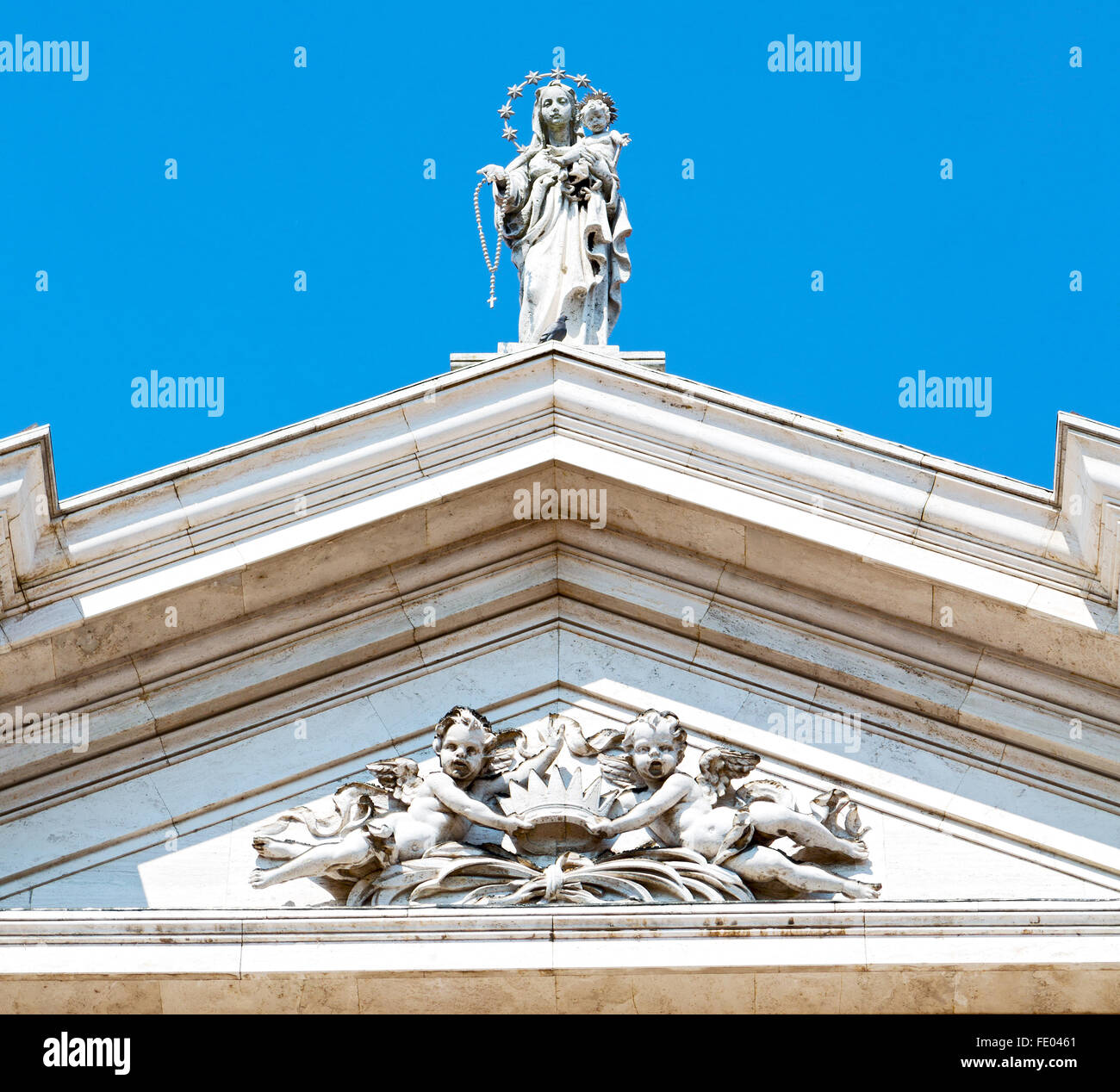 marble in old historical construction italy europe milan and statue ...