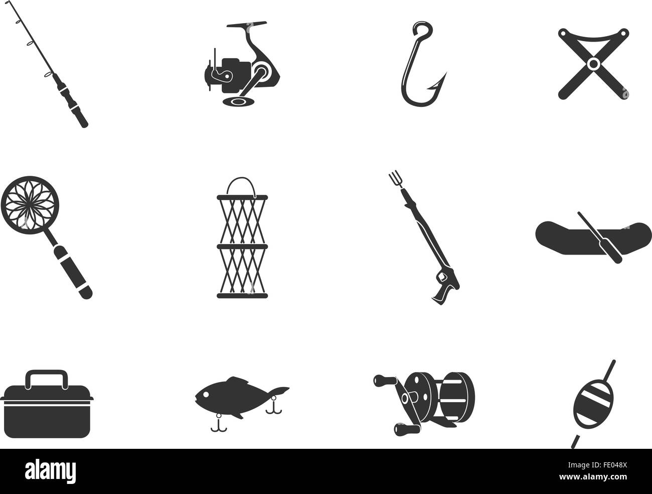 Fishing icon set Stock Vector Image & Art - Alamy