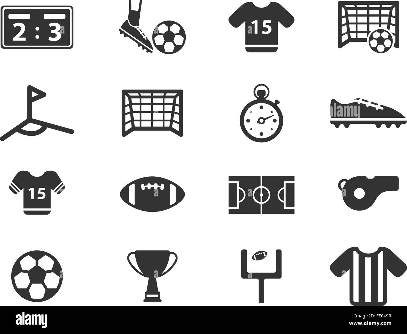 Football simply icons Stock Vector Image & Art - Alamy