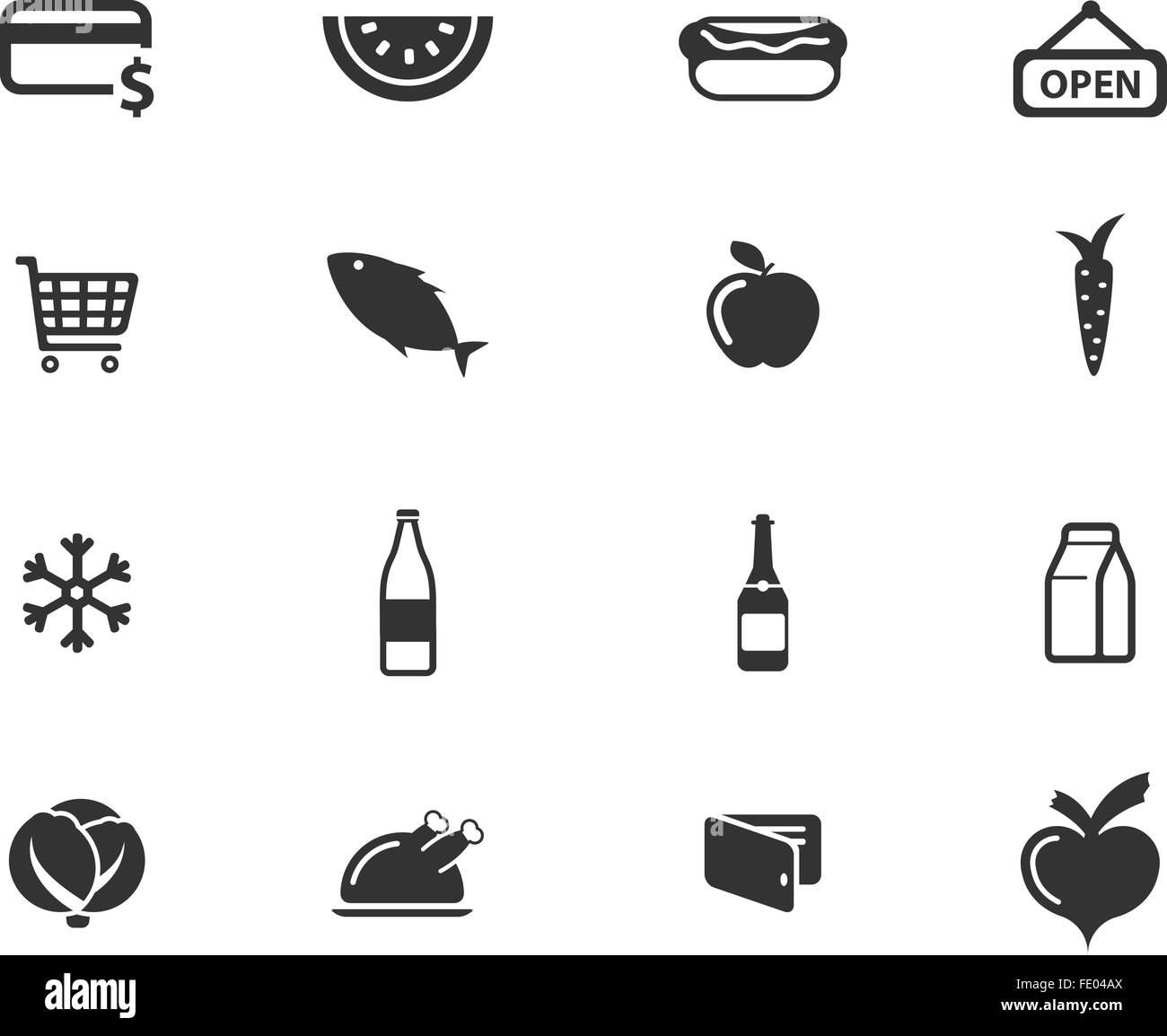 Grocery simply icons Stock Vector Image & Art - Alamy