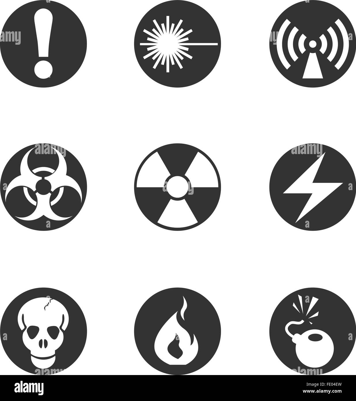 Hazard Sign Icons Stock Vector Image & Art - Alamy