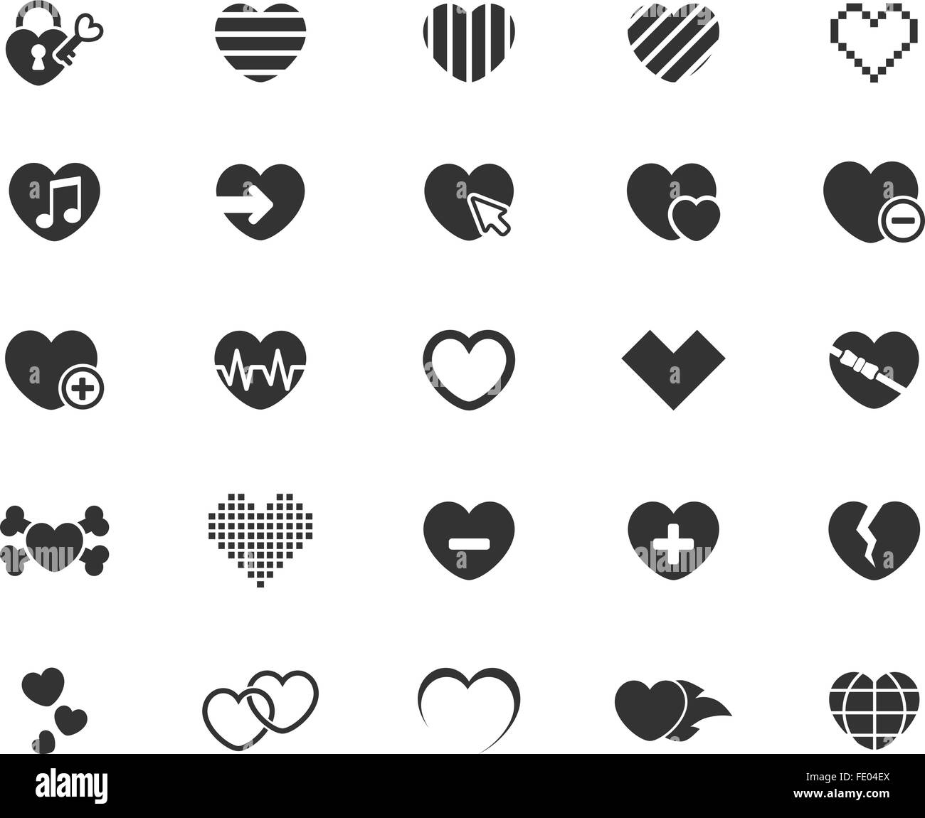 Broken heart shape Black and White Stock Photos & Images - Alamy