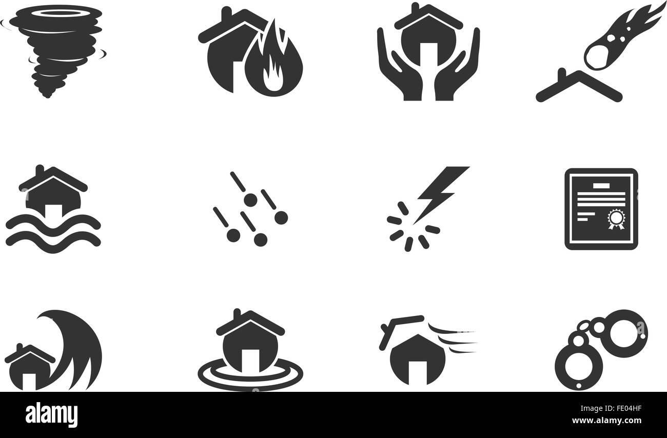 Home Insurance Icons Stock Vector Image & Art - Alamy