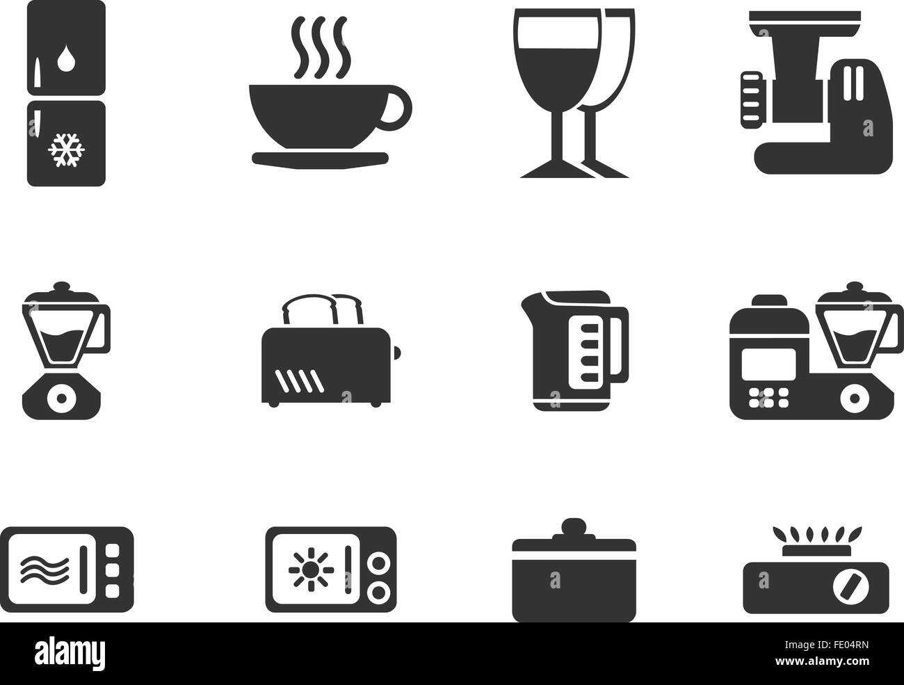 Kitchen Utensils Icon Set Stock Vector Image & Art - Alamy