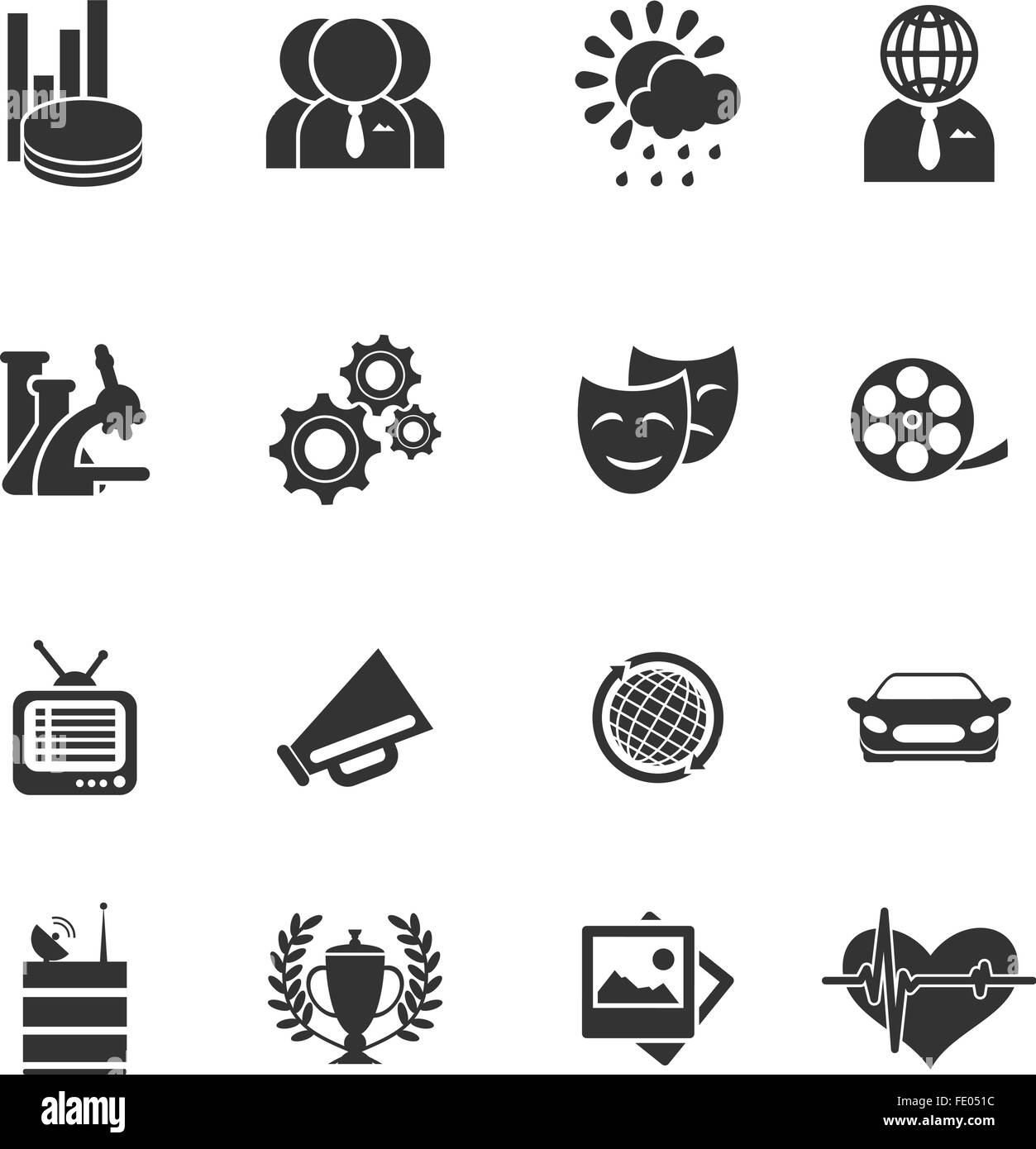 Media vector icon set Stock Vector Image & Art - Alamy