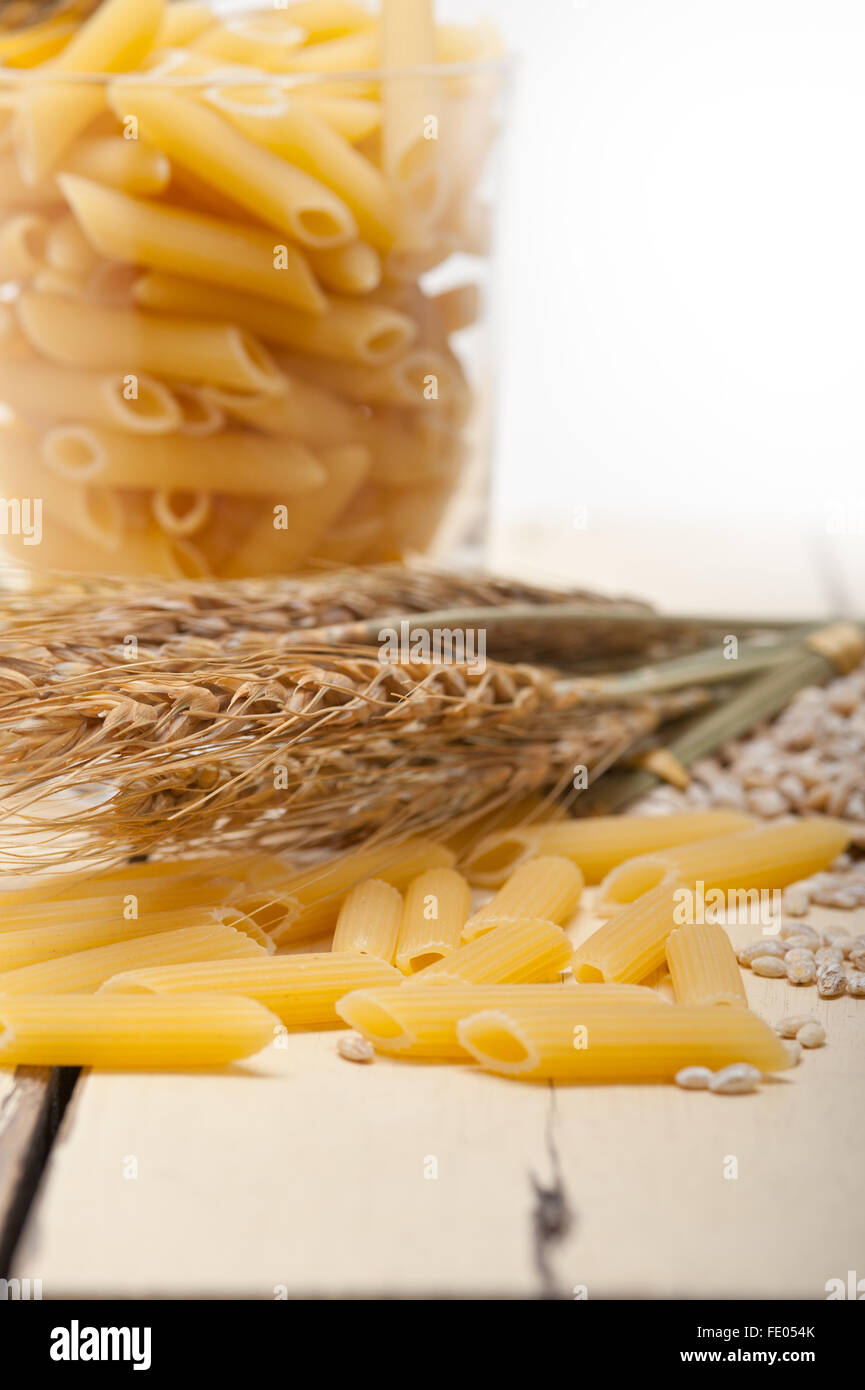 short Italian pasta penne with durum wheat grains Stock Photo - Alamy