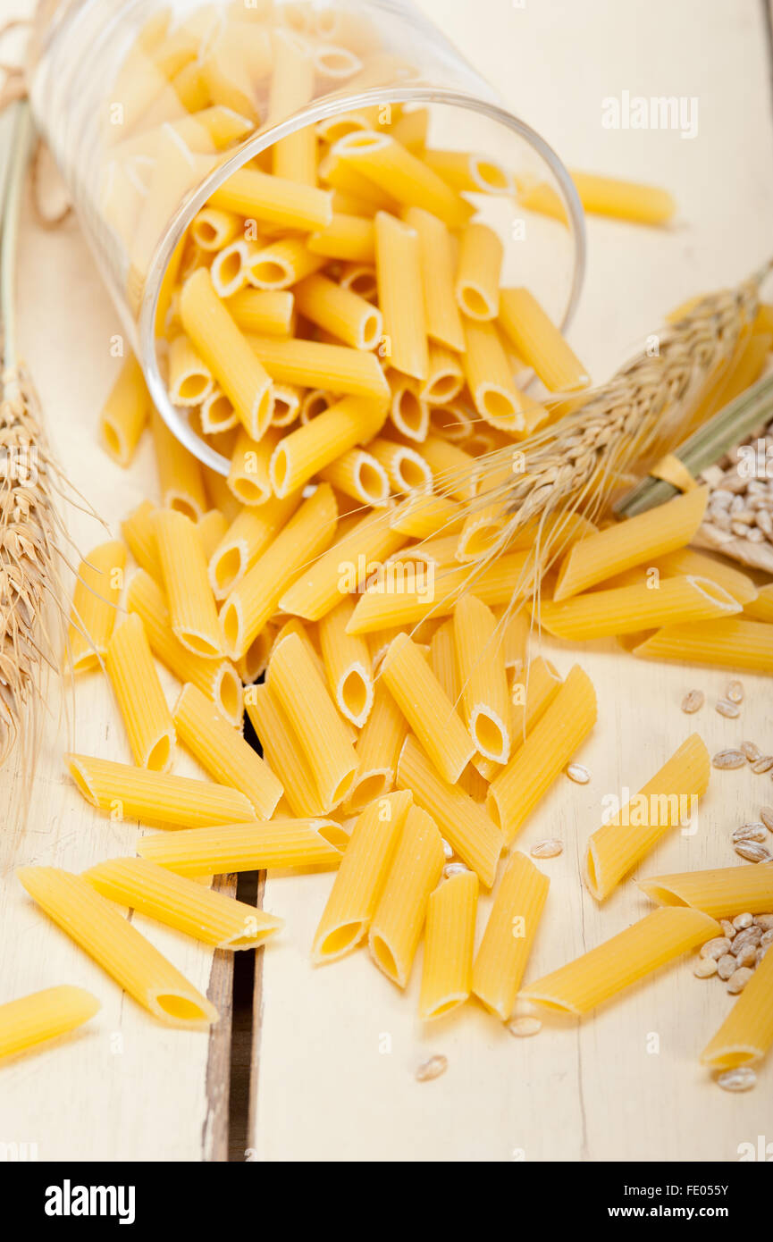 short Italian pasta penne with durum wheat grains Stock Photo - Alamy