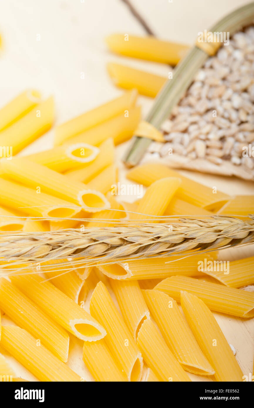 short Italian pasta penne with durum wheat grains Stock Photo - Alamy