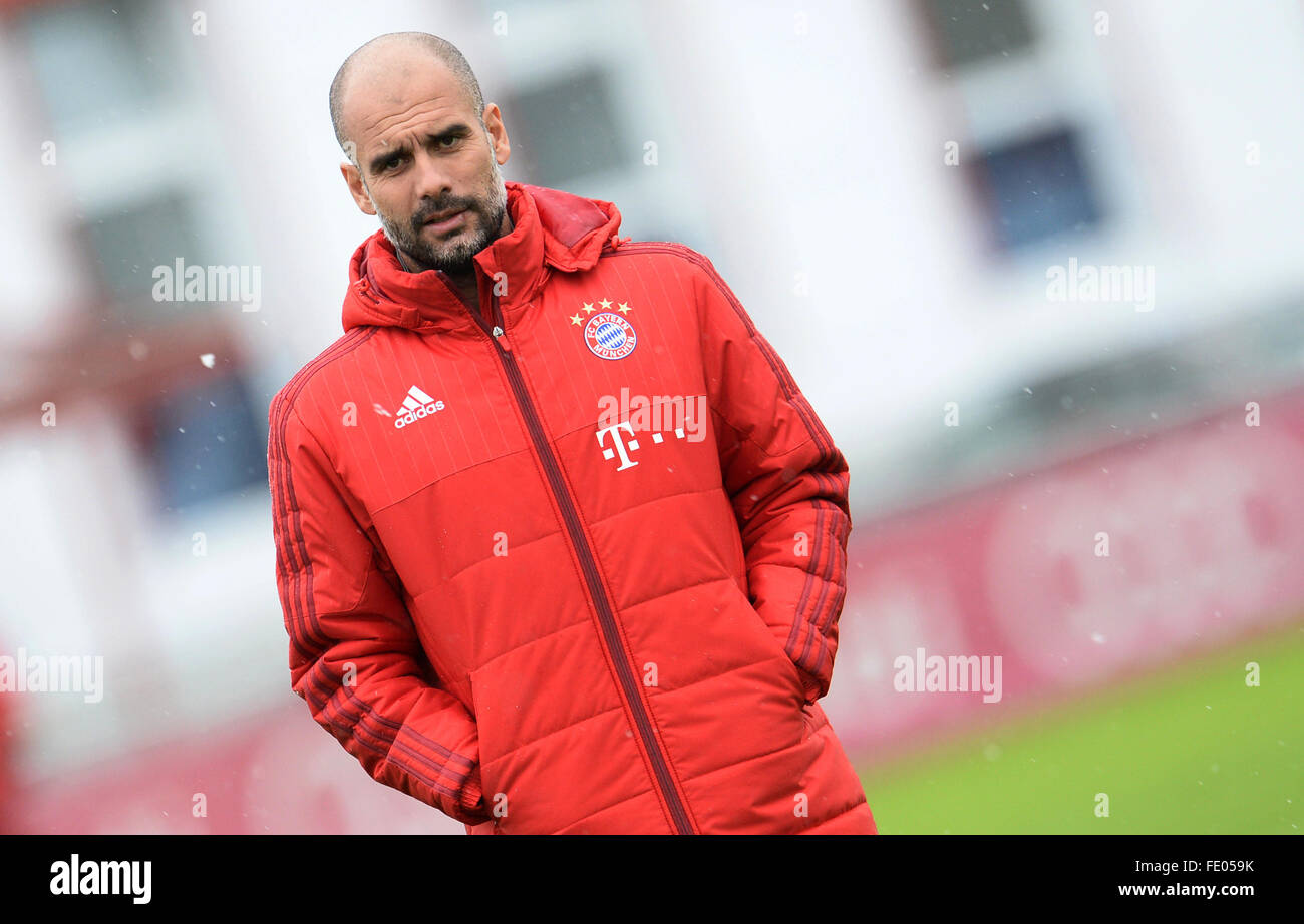 Munich, Germany. 03rd Feb, 2016. Coach Pep Guardiola from FC Bayern ...