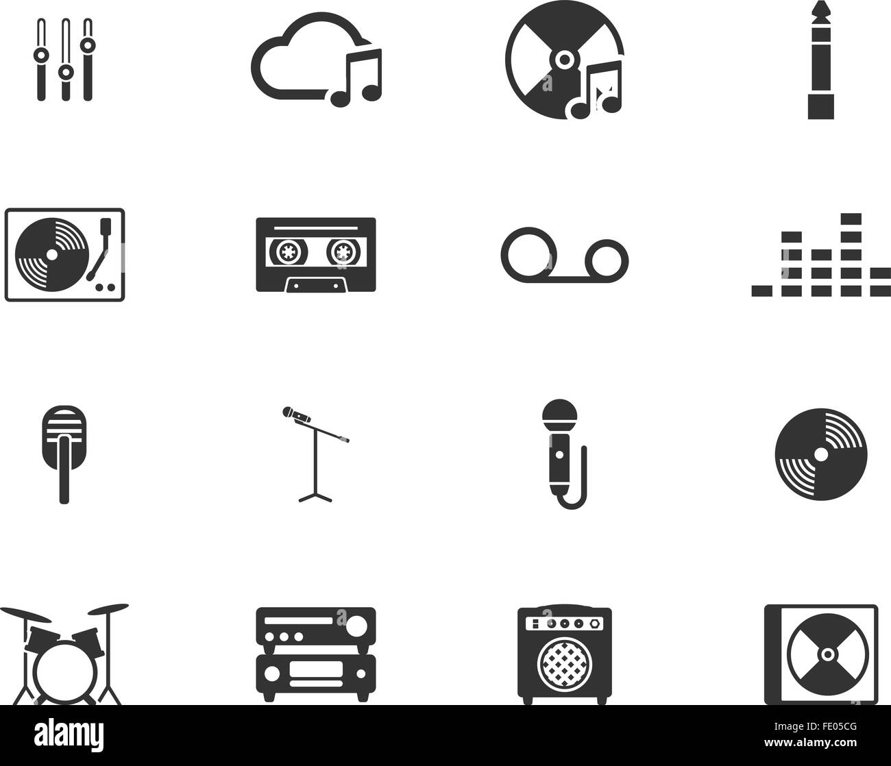 Music simply icons Stock Vector Image & Art - Alamy
