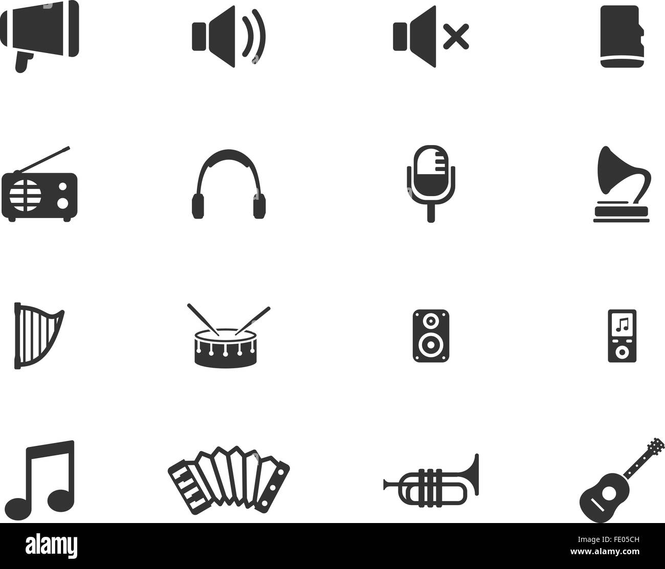 Music simply icons Stock Vector Image & Art - Alamy