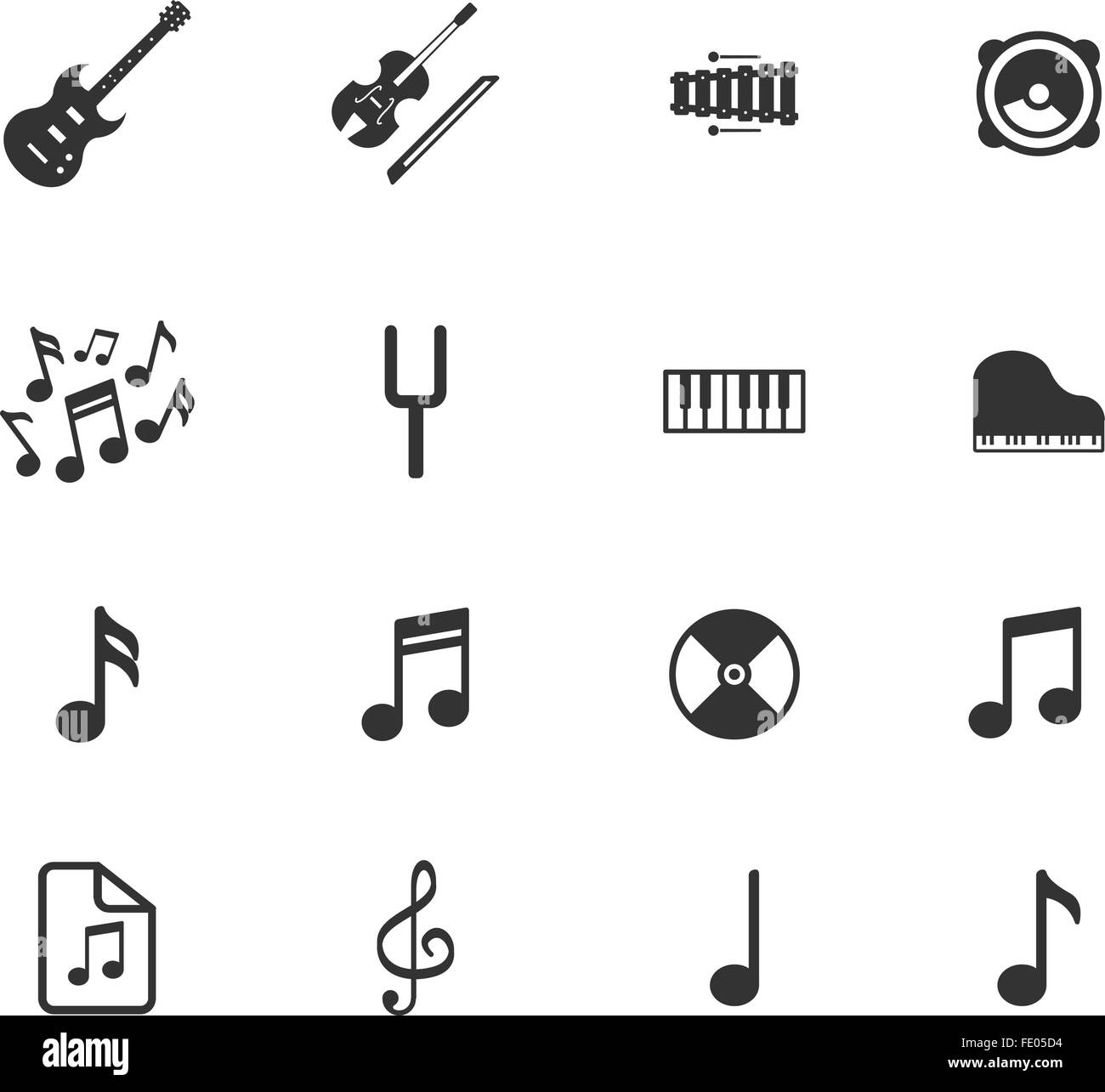 Music simply icons Stock Vector Image & Art - Alamy