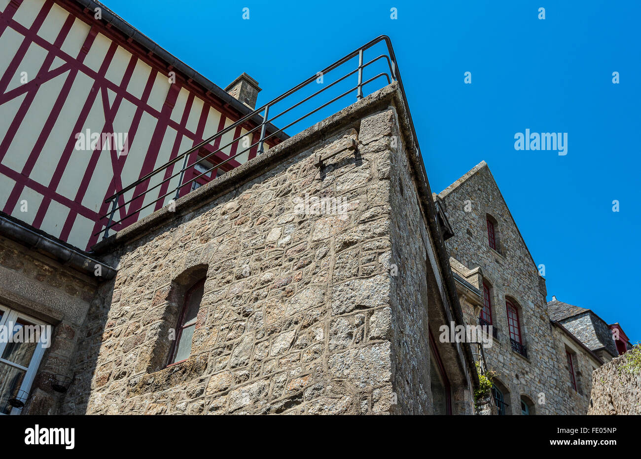 France, Normandy, the medieval village of Mont St Michel Stock Photo ...