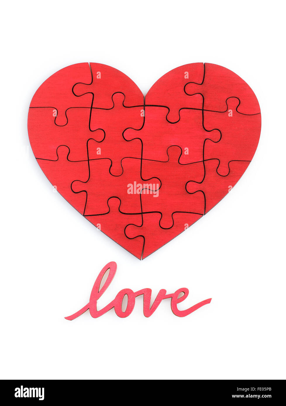 Heart jigsaw puzzle missing piece Cut Out Stock Images & Pictures - Alamy