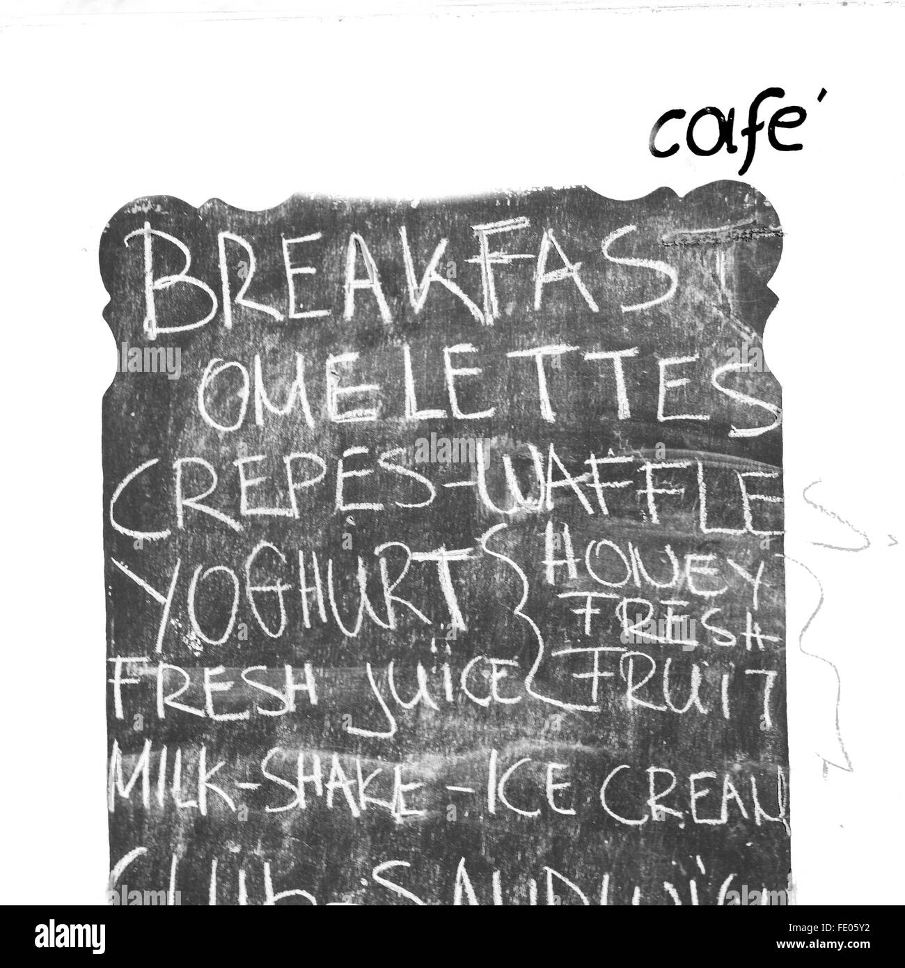 Cocktail menu, board Black and White Stock Photos & Images - Alamy