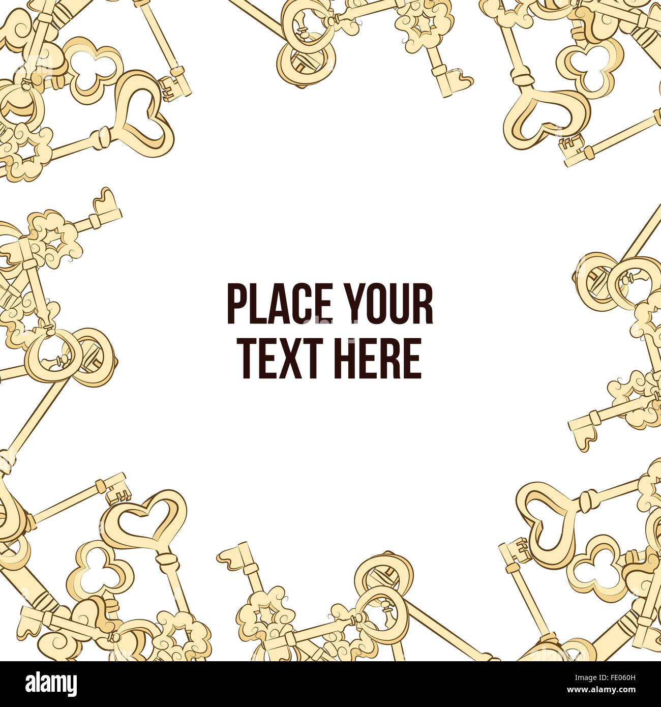 Vector frame with keys Stock Vector Image & Art - Alamy