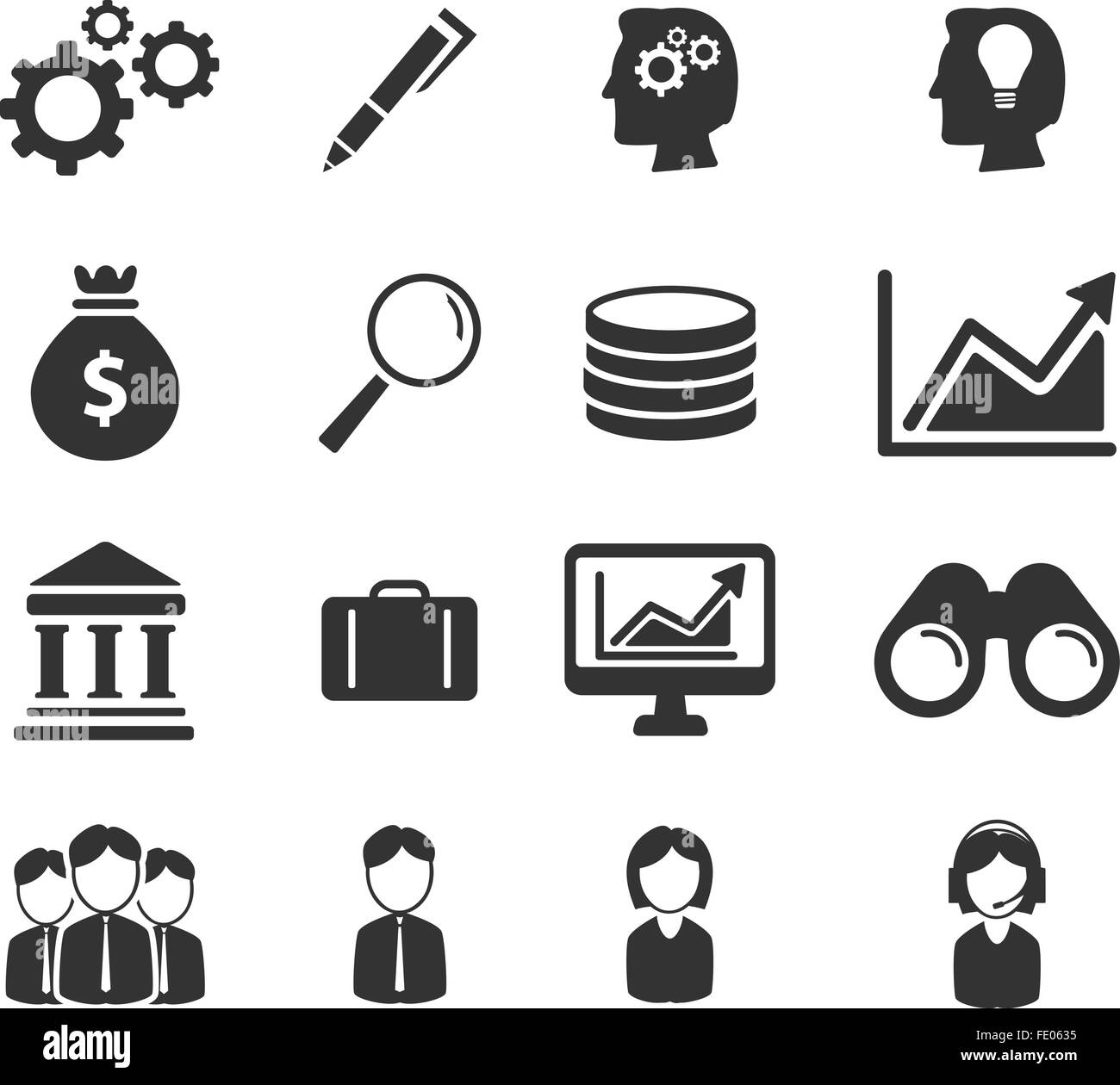 Office simply icons Stock Vector Image & Art - Alamy