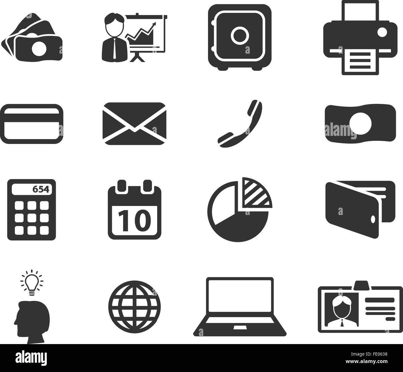 Office simply icons Stock Vector Image & Art - Alamy