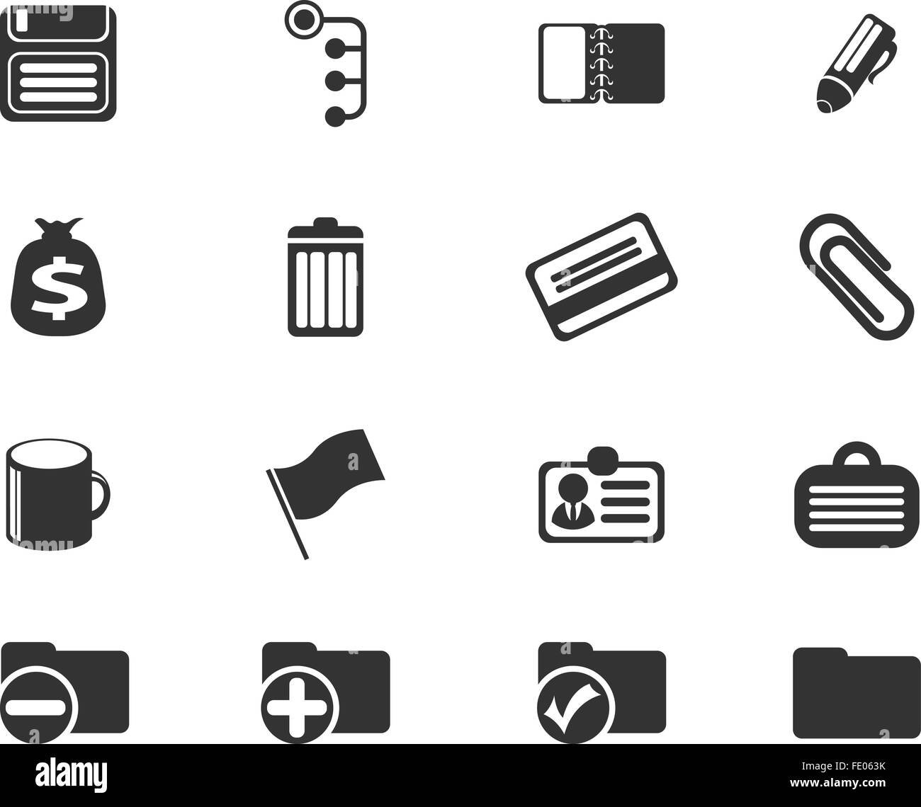 Office simple vector icons Stock Vector Image & Art - Alamy