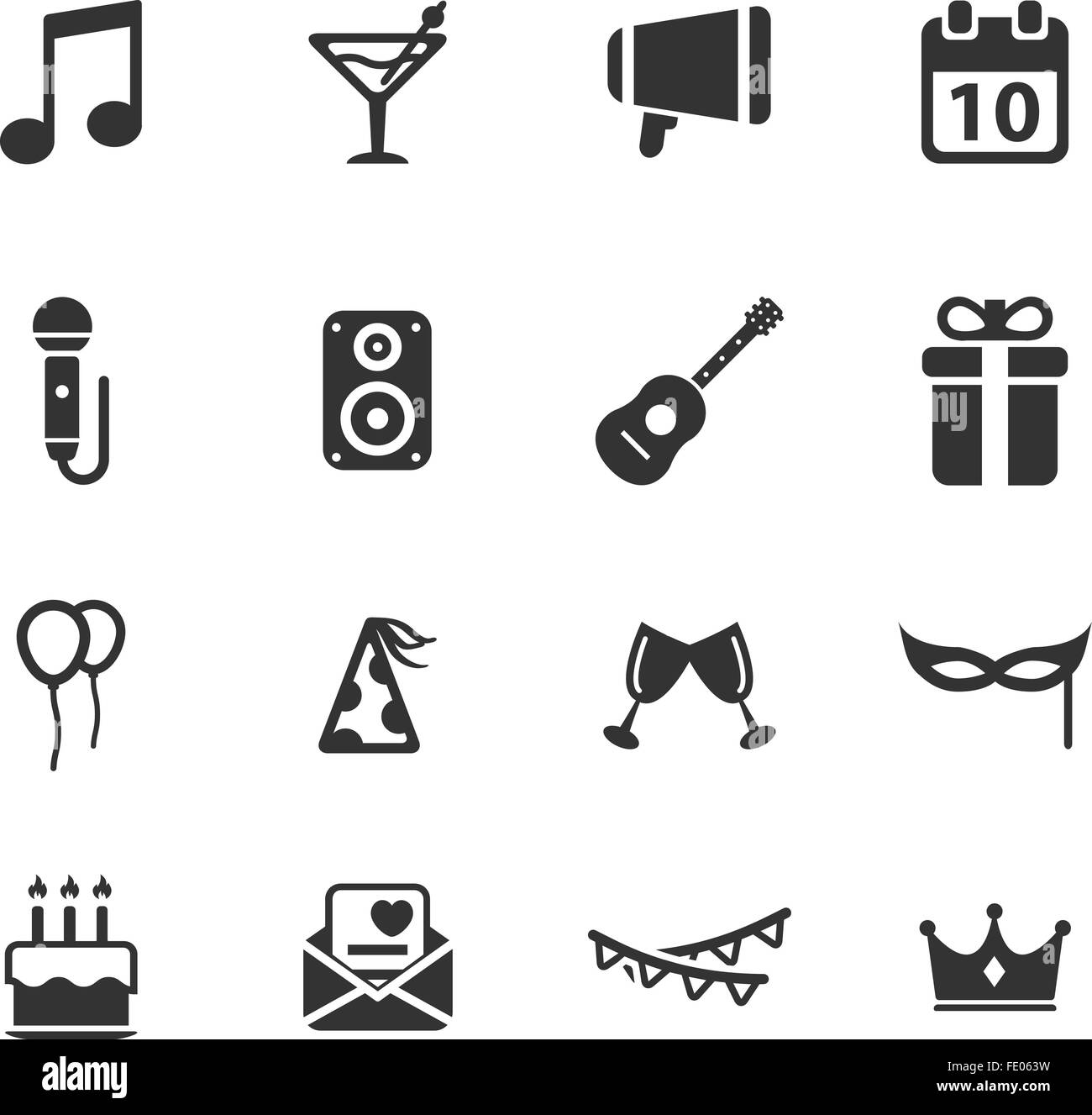 Gift box party hat Black and White Stock Photos & Images - Alamy